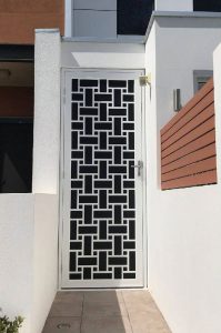 Laser cut outdoor decorative security screens for doors and windows